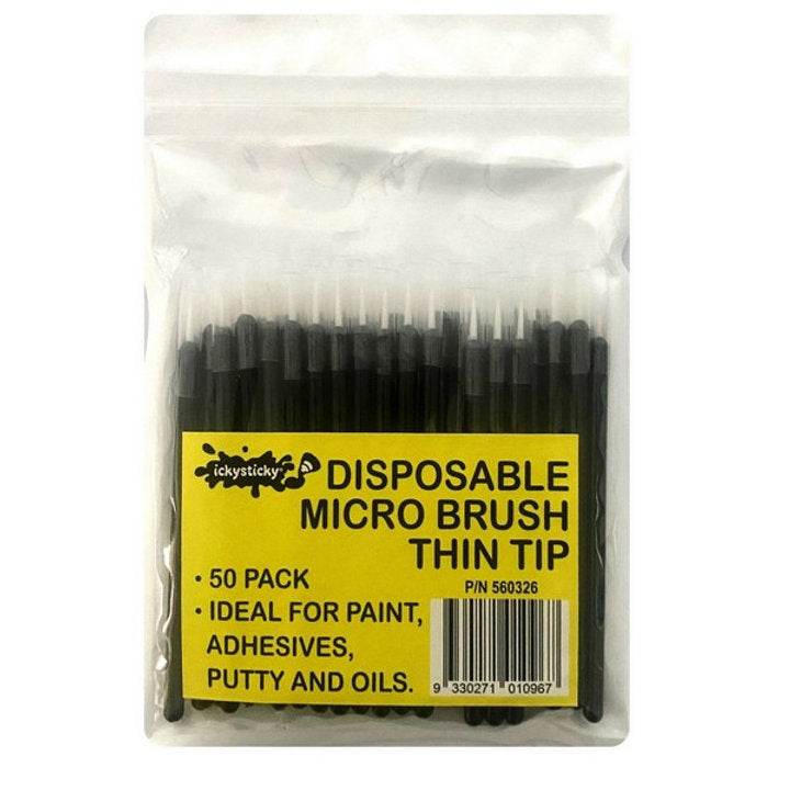 Icky Sticky DISPOSABLE MICRO BRUSHES 50PK