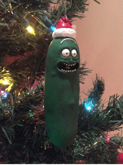 Pickle Rick Christmas Ornament